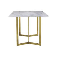 China 6 Seater Luxury Marble Dining Table Sintered Stone Top Dining Table for sale