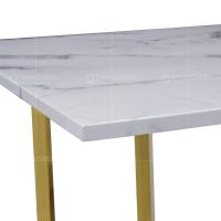 China 6 Seater Luxury Marble Dining Table Sintered Stone Top Dining Table for sale