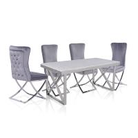 China White Smooth 78''X39''X30'' Luxury Marble Dining Table 4 6 Seater For Kitchen for sale