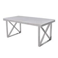 China White Smooth 78''X39''X30'' Luxury Marble Dining Table 4 6 Seater For Kitchen for sale