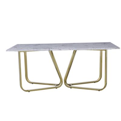China Rose Gold OEM Luxury Marble Dining Table 6 Seater Naturally hard wearing for sale