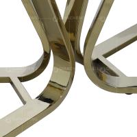 China Rose Gold OEM Luxury Marble Dining Table 6 Seater Naturally hard wearing for sale