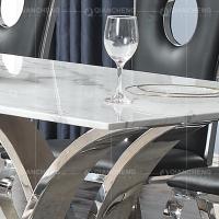 China 78inch Luxury Marble Dining Table for sale