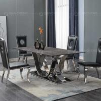 China 78inch Luxury Marble Dining Table for sale