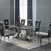 China 78inch Luxury Marble Dining Table for sale
