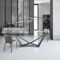 China 78x40x30inch Tempered Glass Dining Table Luxury Room Furniture for sale