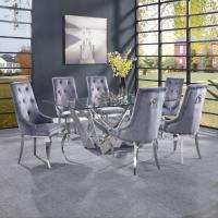 China 78x40x30inch Tempered Glass Dining Table Luxury Room Furniture for sale