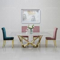 China ODM Modern Dining Room Furniture 123kg Tempered Glass Rectangular Table for sale