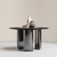 China Dia 135x75cm Luxury Marble Dining Table High Temperature Resistance Furniture for sale