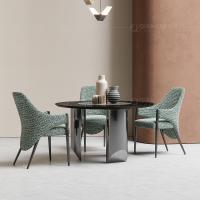 China Dia 135x75cm Luxury Marble Dining Table High Temperature Resistance Furniture for sale