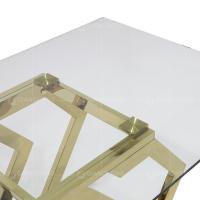 China 6 Seater Tempered Glass Dining Table for sale