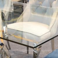 China 200cm Tempered Glass Dining Table for sale