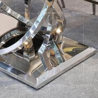 China 200cm Tempered Glass Dining Table for sale