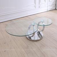 China Extendable 0.17CBM Modern Coffee Table With Glass Top Living Room Furniture for sale