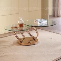 China Extendable 0.17CBM Modern Coffee Table With Glass Top Living Room Furniture for sale