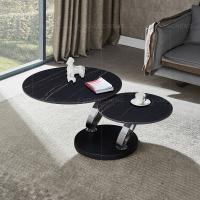 China Extendable 0.17CBM Modern Coffee Table With Glass Top Living Room Furniture for sale
