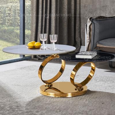 China Extendable 0.17CBM Modern Coffee Table With Glass Top Living Room Furniture for sale