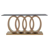 China Brown Marble Top 201 304 SS Console Table Furniture for Living Room for sale
