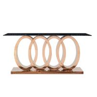 China Brown Marble Top 201 304 SS Console Table Furniture for Living Room for sale