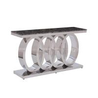 China Brown Marble Top 201 304 SS Console Table Furniture for Living Room for sale