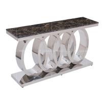 China Brown Marble Top 201 304 SS Console Table Furniture for Living Room for sale