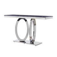 China Stable 20mm SS Console Table European Style Grey Marble Top for sale