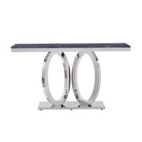 China Stable 20mm SS Console Table European Style Grey Marble Top for sale