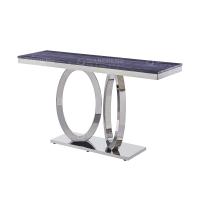 China Stable 20mm SS Console Table European Style Grey Marble Top for sale