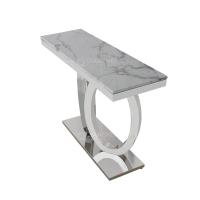 China Stable 20mm SS Console Table European Style Grey Marble Top for sale