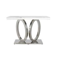China Stable 20mm SS Console Table European Style Grey Marble Top for sale