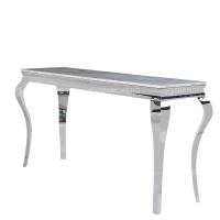China Qiancheng Marble Top SS Console Table 63x18x34inch Smooth Edge for sale
