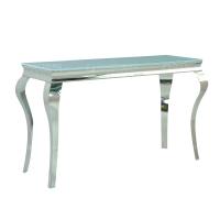 China Qiancheng Marble Top SS Console Table 63x18x34inch Smooth Edge for sale