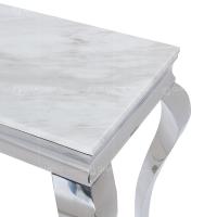 China Qiancheng Marble Top SS Console Table 63x18x34inch Smooth Edge for sale