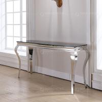 China Qiancheng Marble Top SS Console Table 63x18x34inch Smooth Edge for sale