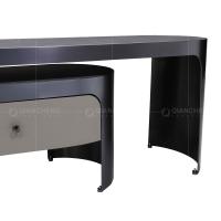 China Popular style Marble Top Metal Frame TV Stand 83kg Polished Grey Color for sale