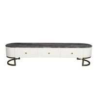 China High Gloss Stainless Steel TV Stand With Drawers Mirror Brushed Finish for sale