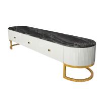 China High Gloss Stainless Steel TV Stand With Drawers Mirror Brushed Finish for sale