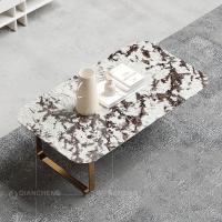 China 130x70x45cm SS Coffee Table Sintered Stone Top Coffee Table For Living Room for sale