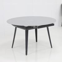 China Round 105kg Extendable Dining Room Table Sets Sintered Stone Dining Table for sale