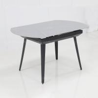 China Round 105kg Extendable Dining Room Table Sets Sintered Stone Dining Table for sale