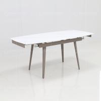 China Modern Home 1.1CBM SS Steel Furniture 4 Seater Extendable Dining Table Set for sale
