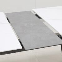 China 1.3CBM SS Steel Furniture White Sintered Stone Surface For 6 Person for sale