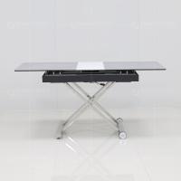 China Rectangular Maxload 200kg SS Steel Furniture Extendable Dining Table Set for sale