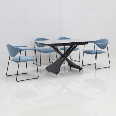 China 120x80x75cm Modern Rectangular Dining Tables Extending With 4 Chairs for sale