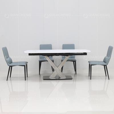 China Qiancheng Marble Dining Table With Chairs for sale