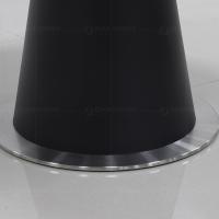 China Black Round 100kg Metal Leg Furniture Sintered Stone Extension Dining Table for sale