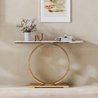 China Metal 201 SS Console Table Living Room In Gold Hallway Furniture for sale