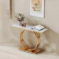 China Metal 201 SS Console Table Living Room In Gold Hallway Furniture for sale