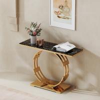 China Metal 201 SS Console Table Living Room In Gold Hallway Furniture for sale