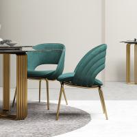 China Modern Velvet Upholstered Dining Chair For Bedroom for sale